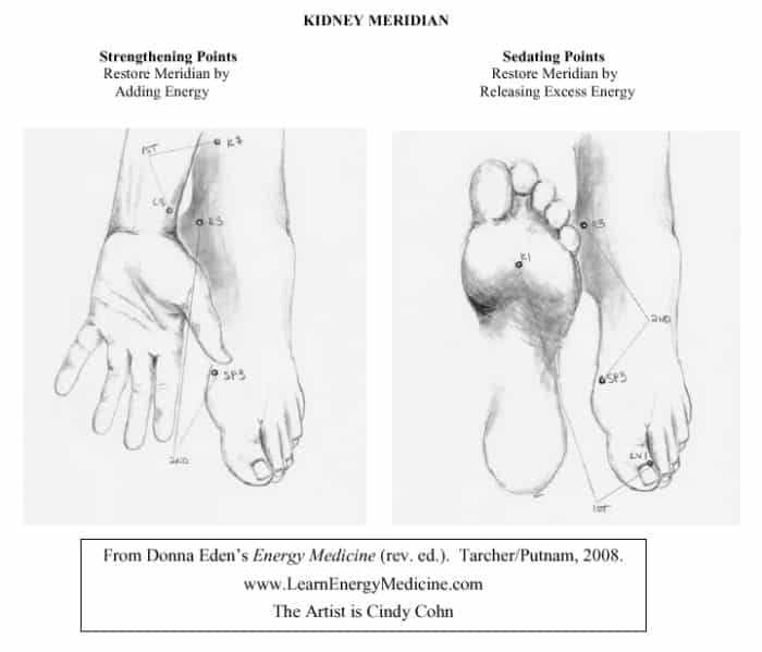 Kidney Meridian Strengthening & Sedating Points | Eden Energy Medicine